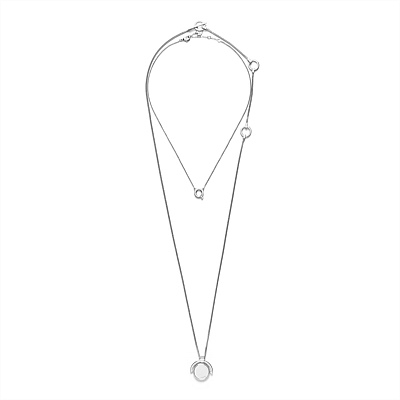 Silver Nuance Duo Necklace - Necklaces | Mimco