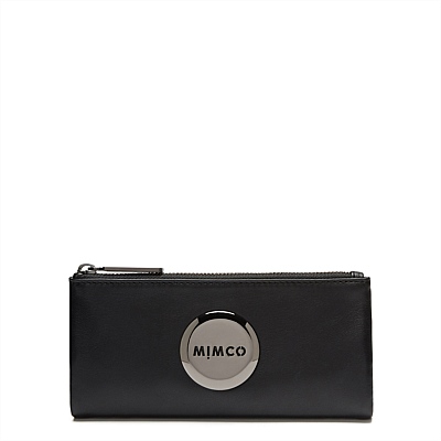Black Gunmetal MIM FOLD WALLET - Wallets | Mimco