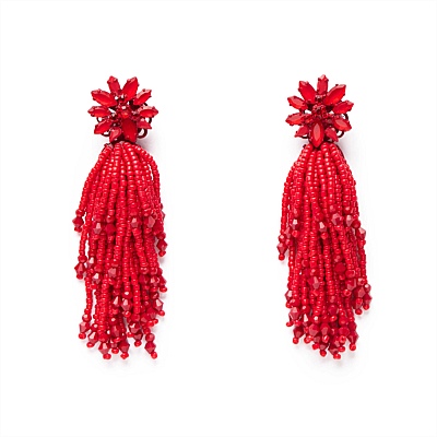 Lipstick Red Instinct Drop Earrings - Drop Earrings | Mimco
