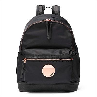 Black Rose Gold WAVER ZIP BACKPACK - Bags | Mimco