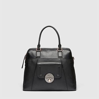 Black Gunmetal TURNLOCK WEEKENDER TRAVEL BAG - Tote Bags | Mimco