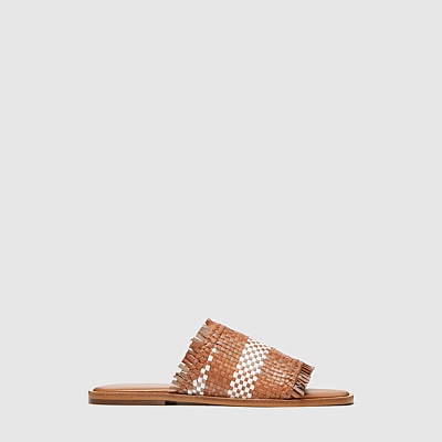 Camel INTERTWINED SLIDES - Sandals | Mimco