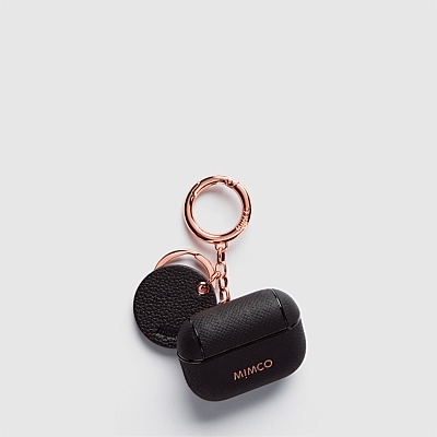 Black Rose Gold Mimpod AirPod Pro Keyring Case - Bags Charms | Mimco