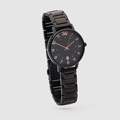 Black Rose Gold Unite Watch - Watches | Mimco