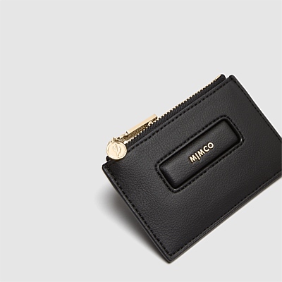 Black Light Gold Prickly Pear Card Holder - Card Holders | Mimco