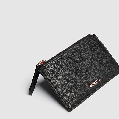 Black Rose Gold Classico Duo Card Wallet - Card Holders | Mimco