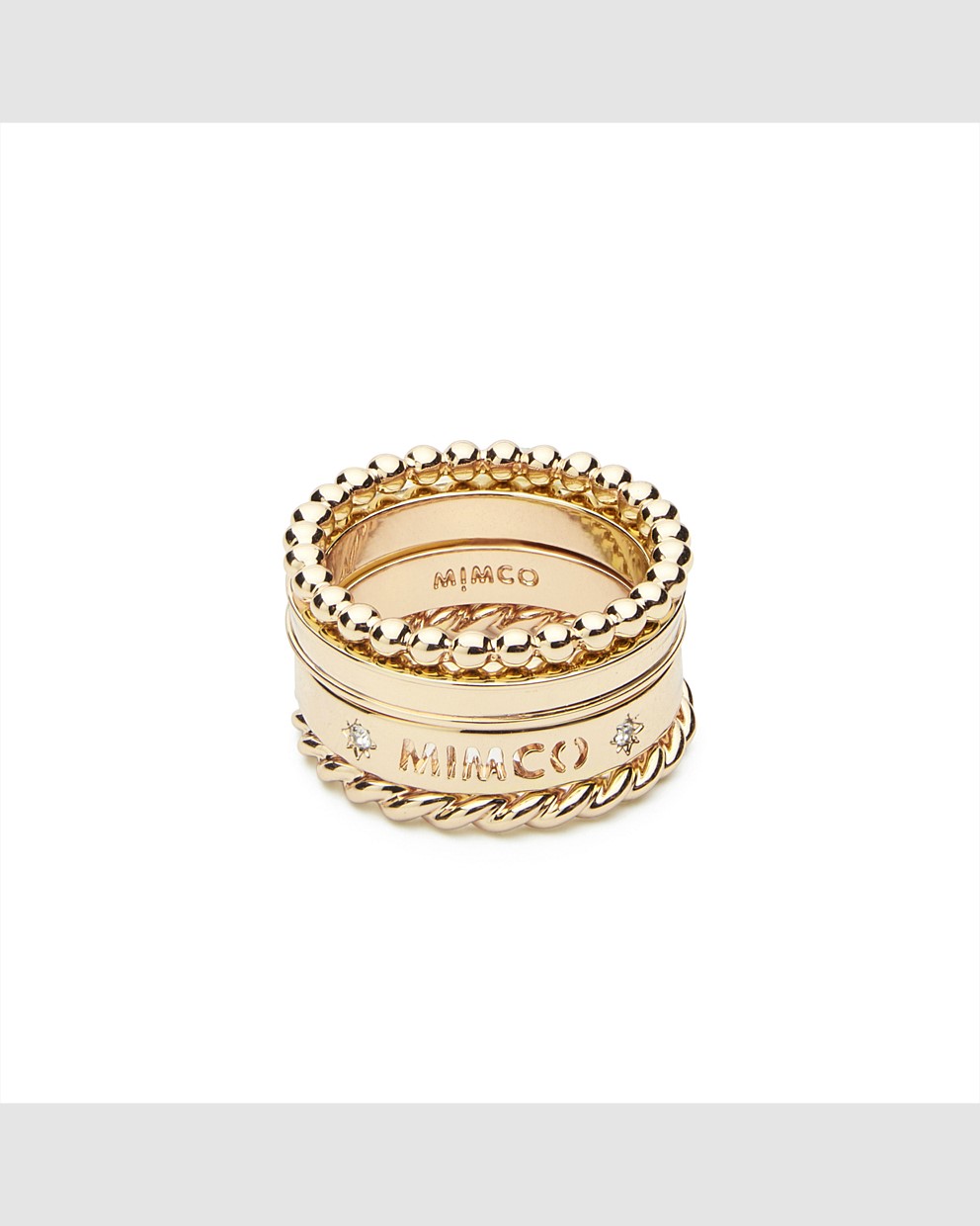 Gold STELLAR RING STACK - Rings | Mimco