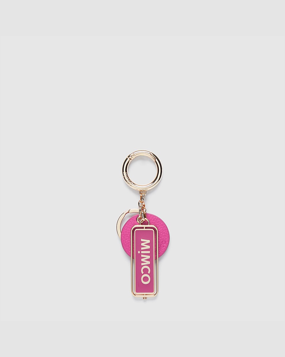 Dahlia Pink Mimflip Keyring - Bags Charms | Mimco