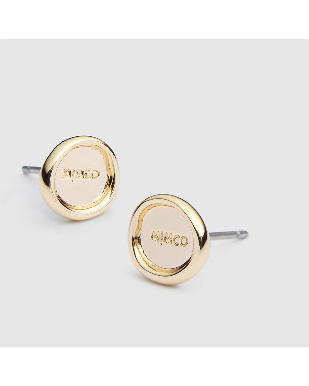 Gold mim stamp stud earrings - Stud Earrings | Mimco