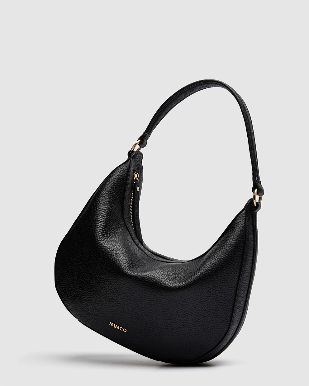 Black Light Gold Luna Crescent Bag - Shoulder Bags | Mimco