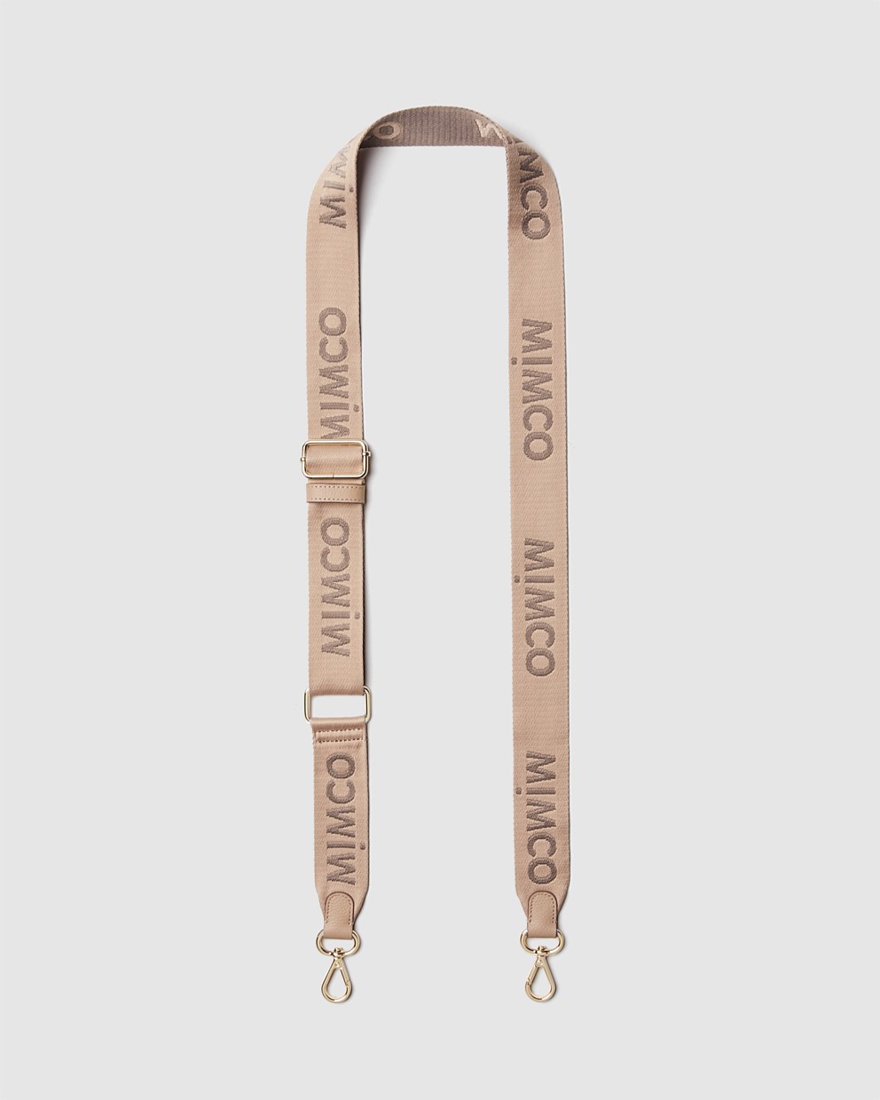 Almond Light Gold Webbing Bag Strap - Crossbody Bag Straps | Mimco