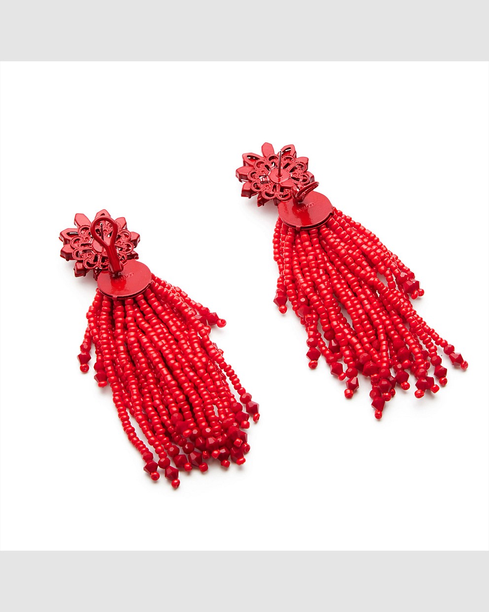 Lipstick Red Instinct Drop Earrings - Drop Earrings | Mimco
