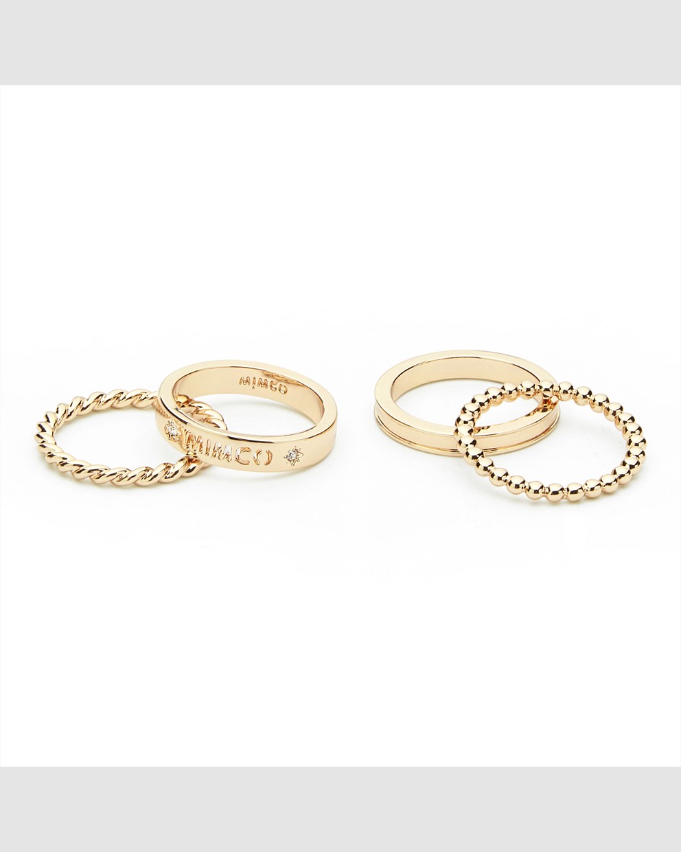 Gold STELLAR RING STACK - Rings | Mimco