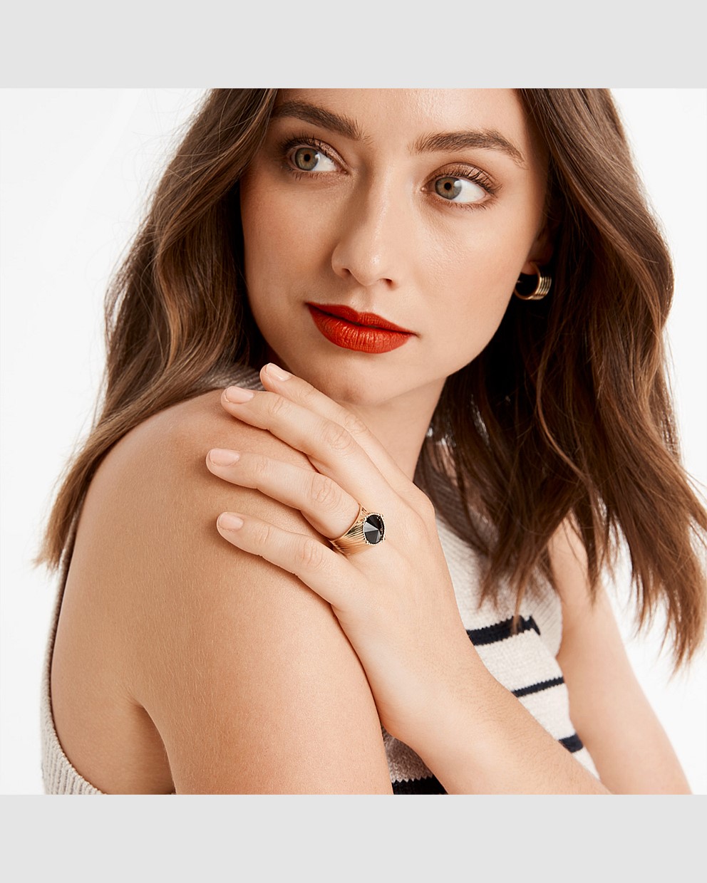 Black Trinity Cocktail Ring - Rings | Mimco