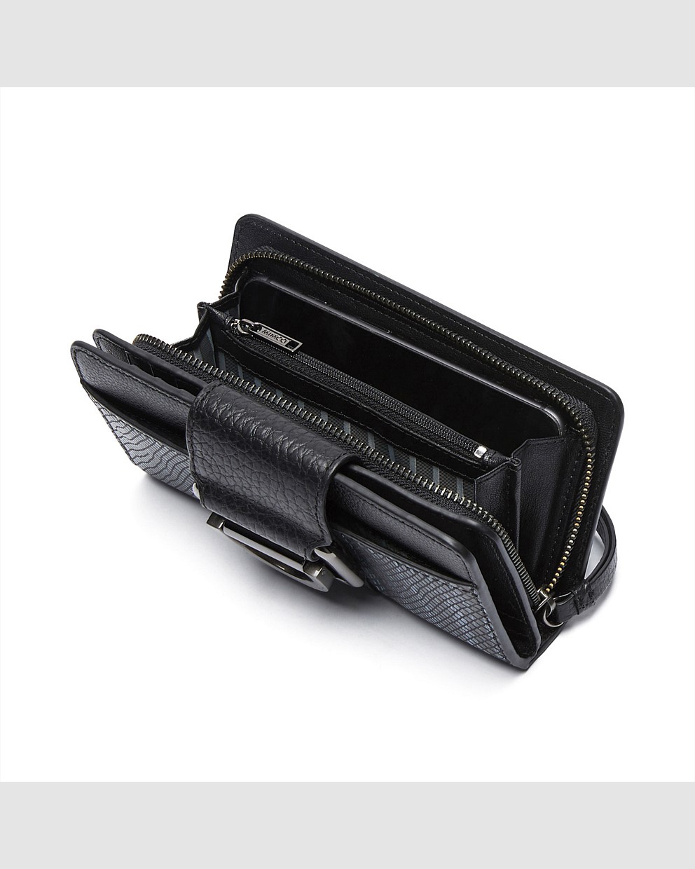 Black MODERNIST EXTRA LARGE WALLET - Sale | Mimco