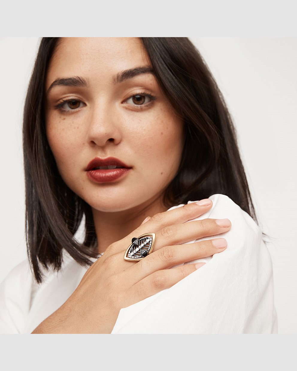 Black WILLOW RING DUO - Rings | Mimco