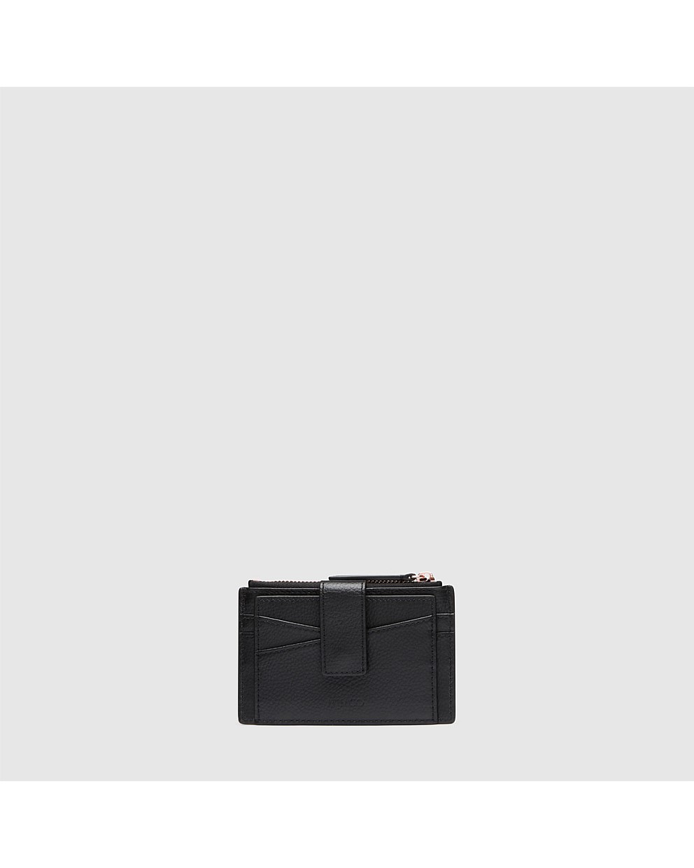 Black Rose Gold LEATHER DUO CARD WALLET - Card Holders | Mimco