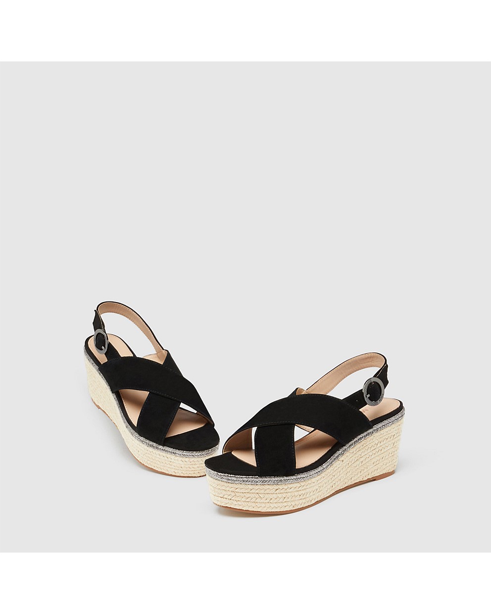 Black NOMADIC FLATFORM SANDALS - Shoes | Mimco