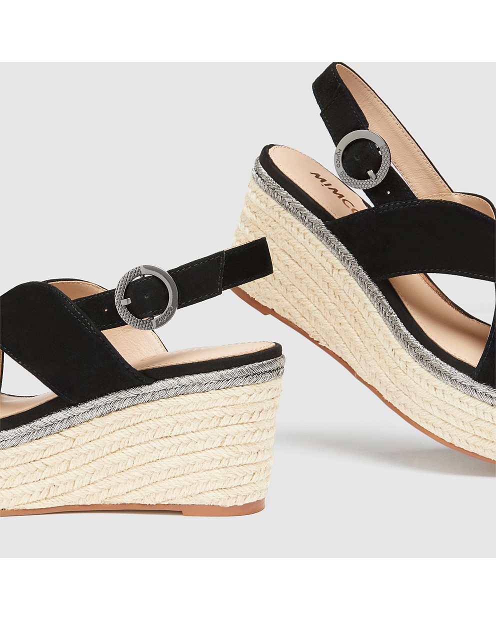 Black NOMADIC FLATFORM SANDALS - Shoes | Mimco