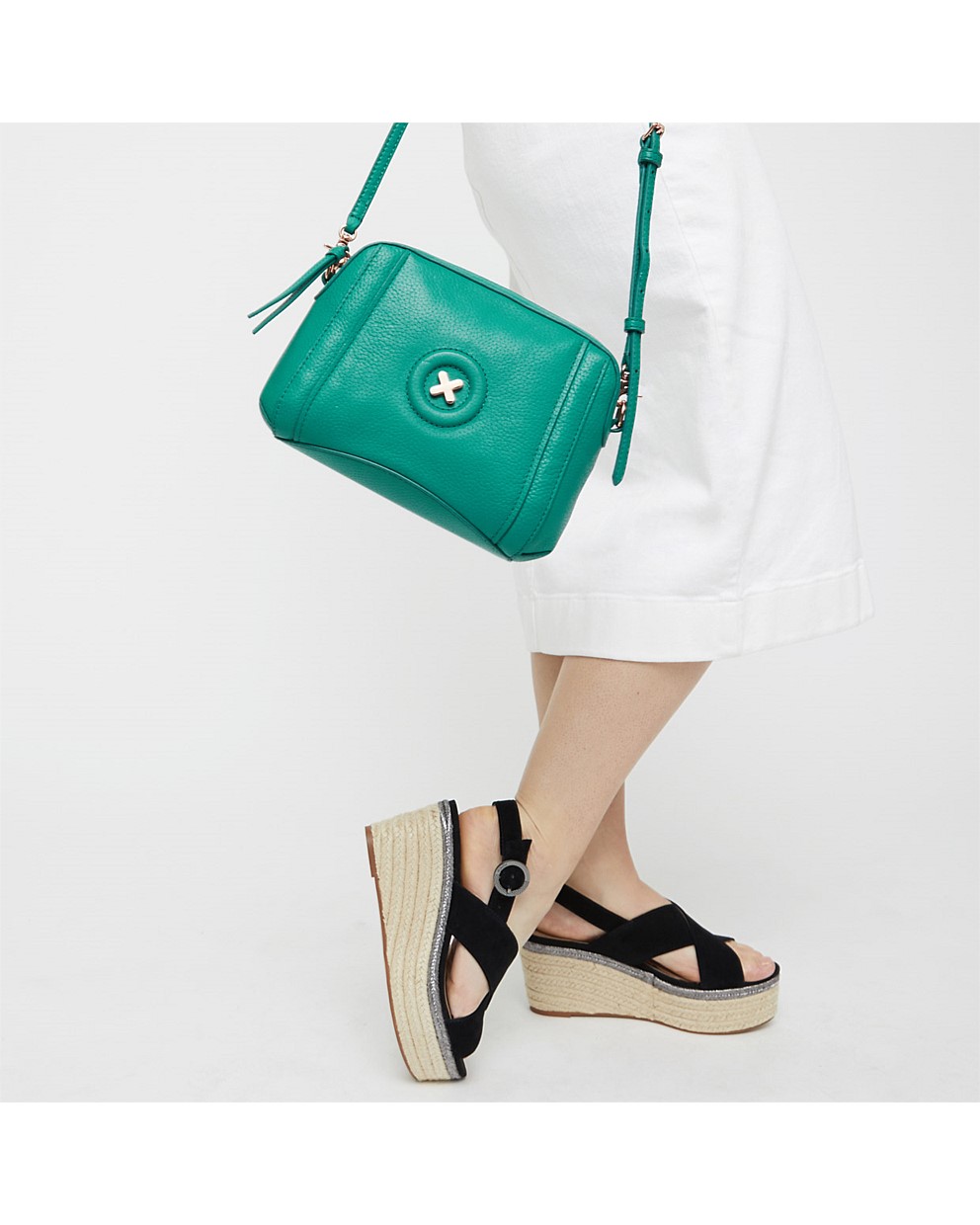Black NOMADIC FLATFORM SANDALS - Shoes | Mimco