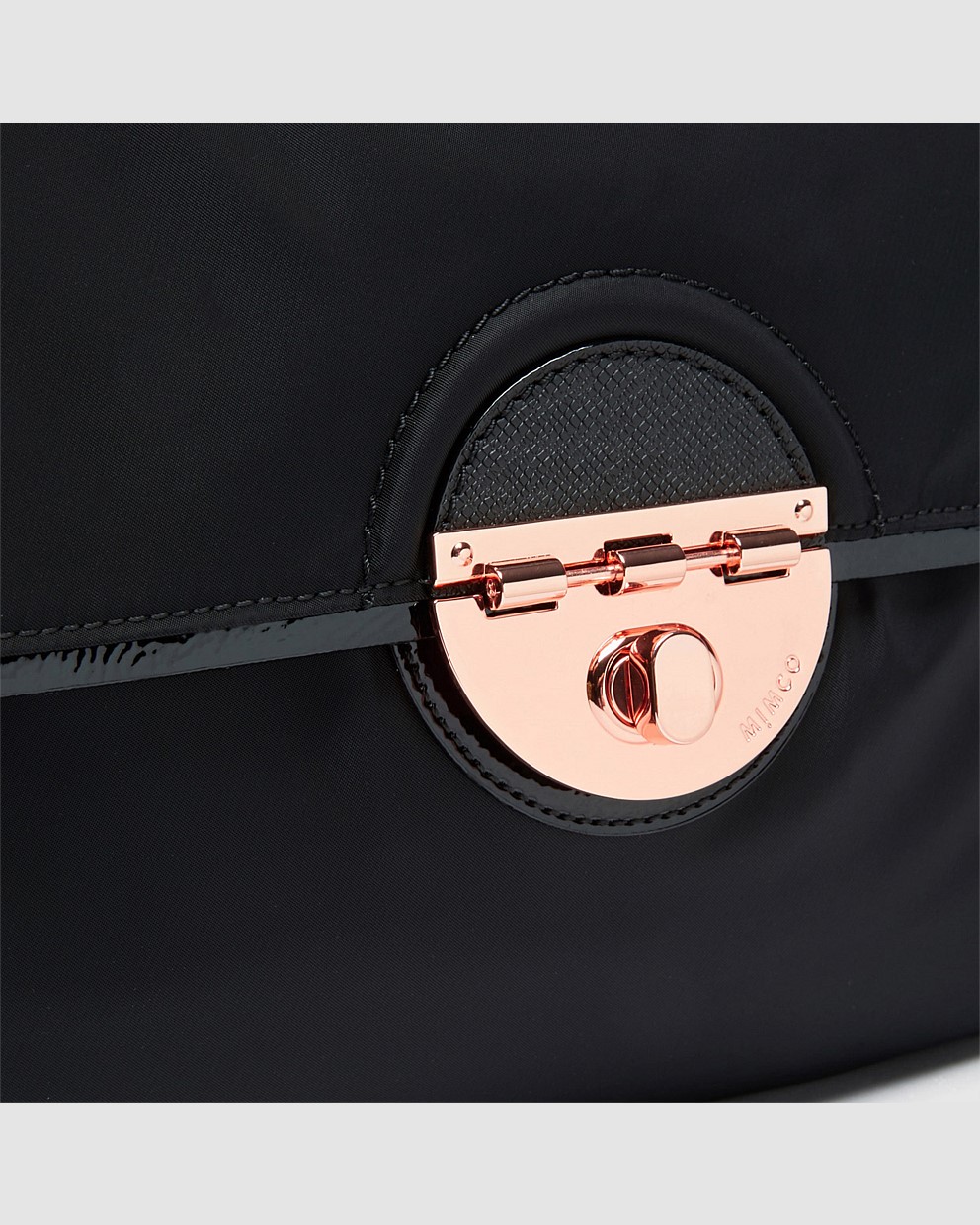 Black Rose Gold TURNLOCK BABY BAG - Bags | Mimco