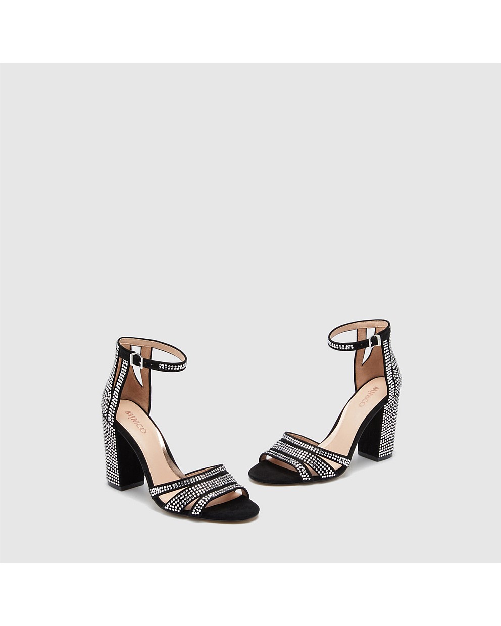Black Opulent Heeled Sandals - Shoes | Mimco