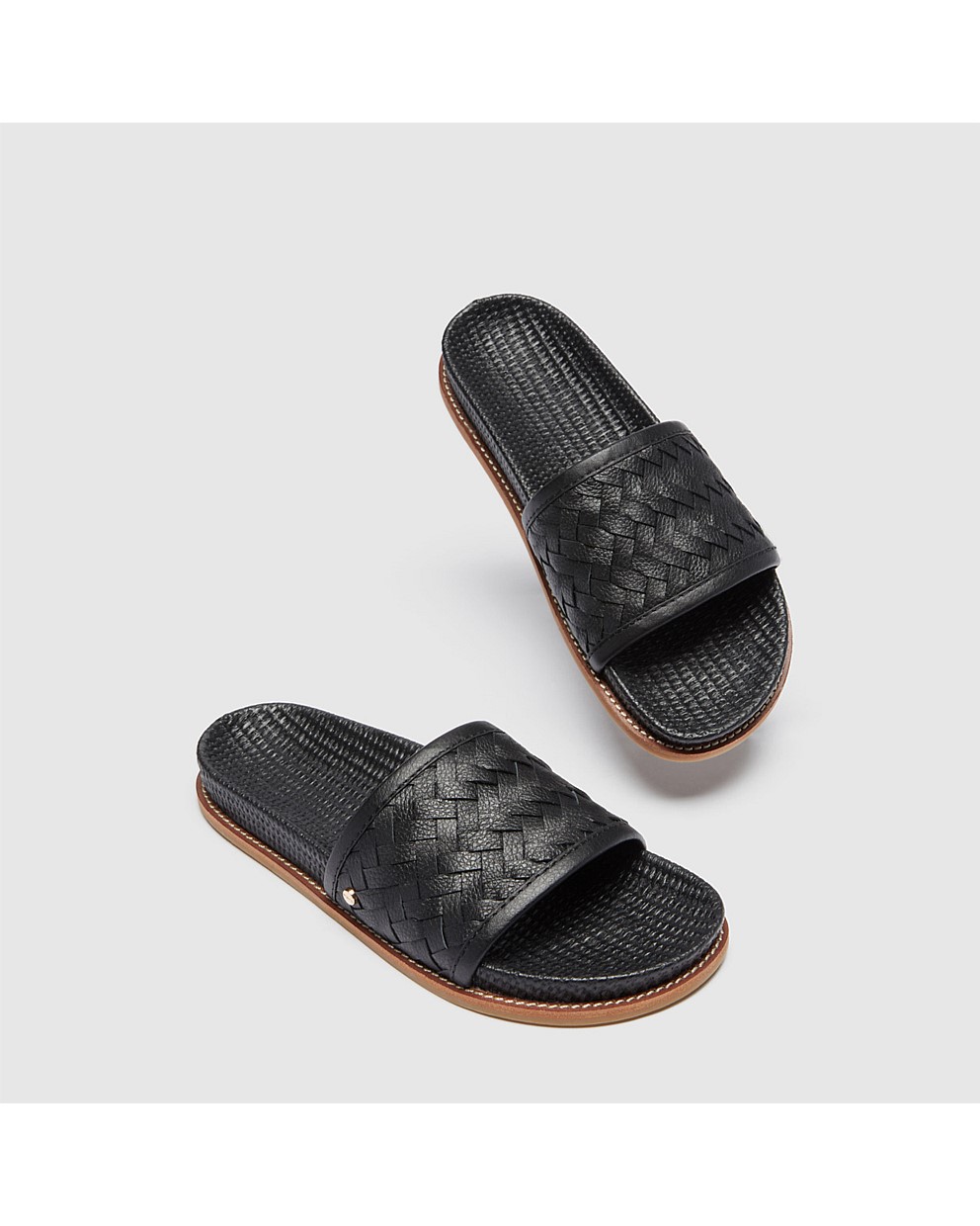 Black Diversa Slides - Shoes | Mimco