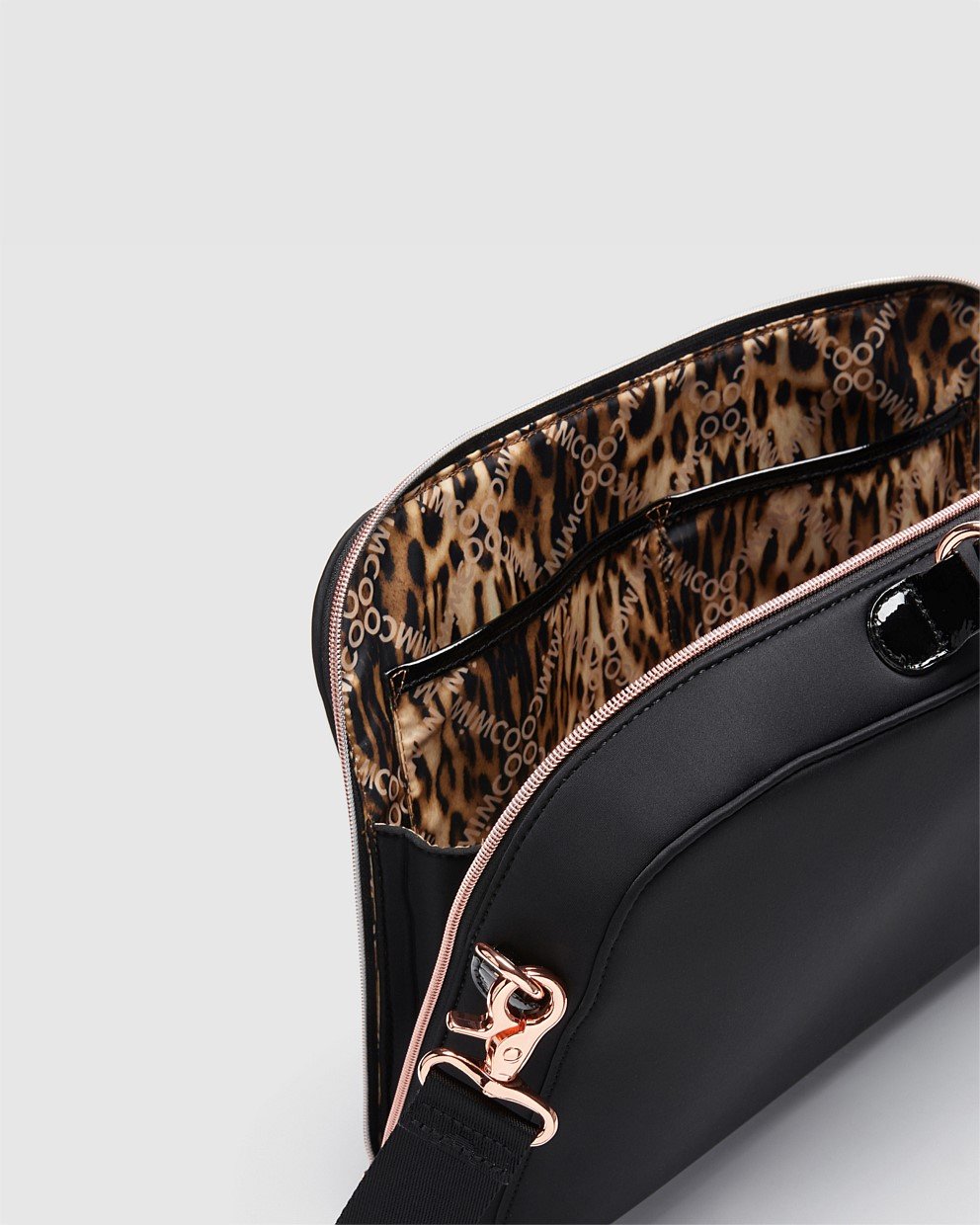 Black Rose Gold Serenity Laptop Bag - Phone & Tech | Mimco