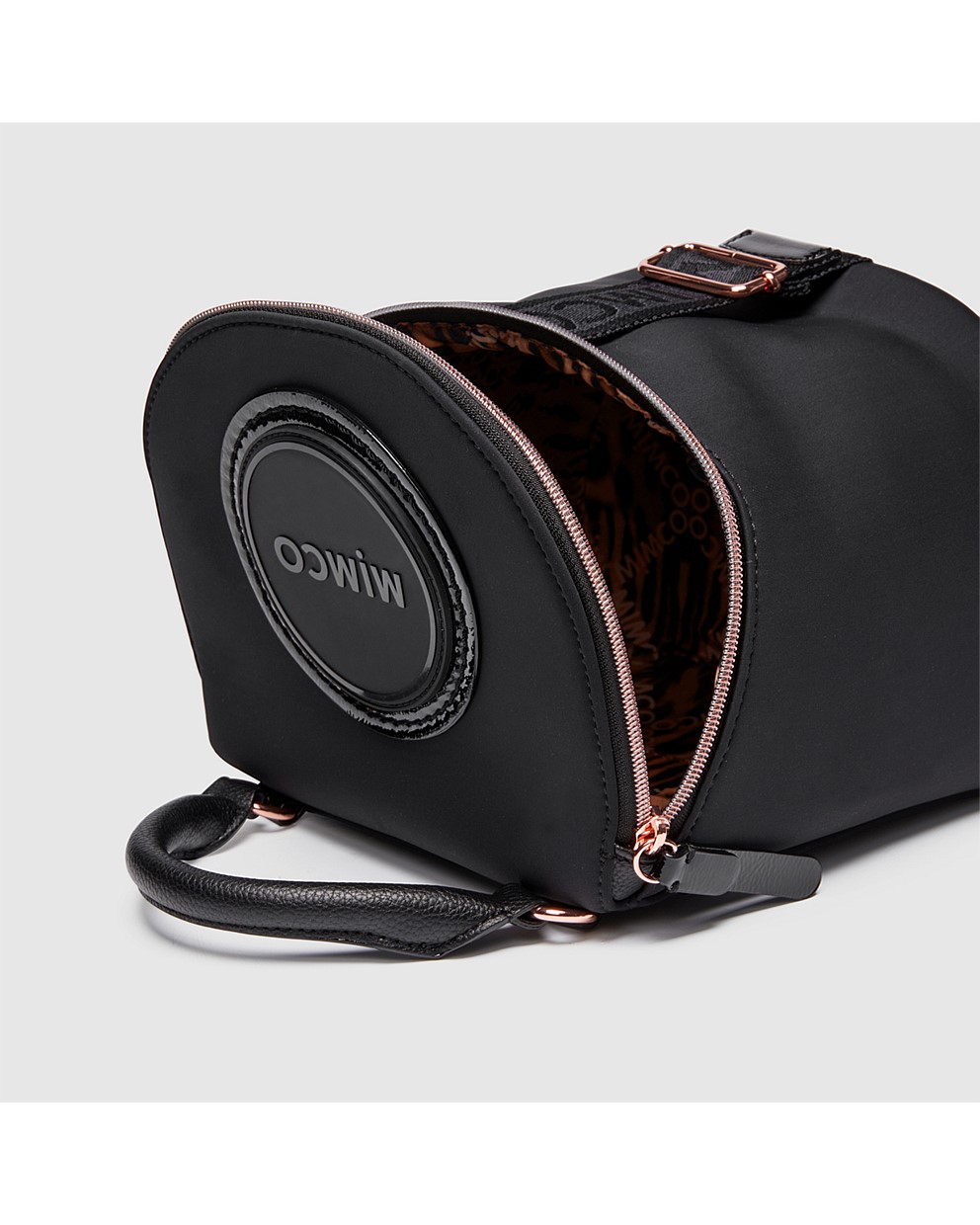 Black Rose Gold Serenity Small Satchel - Crossbody Bags | Mimco