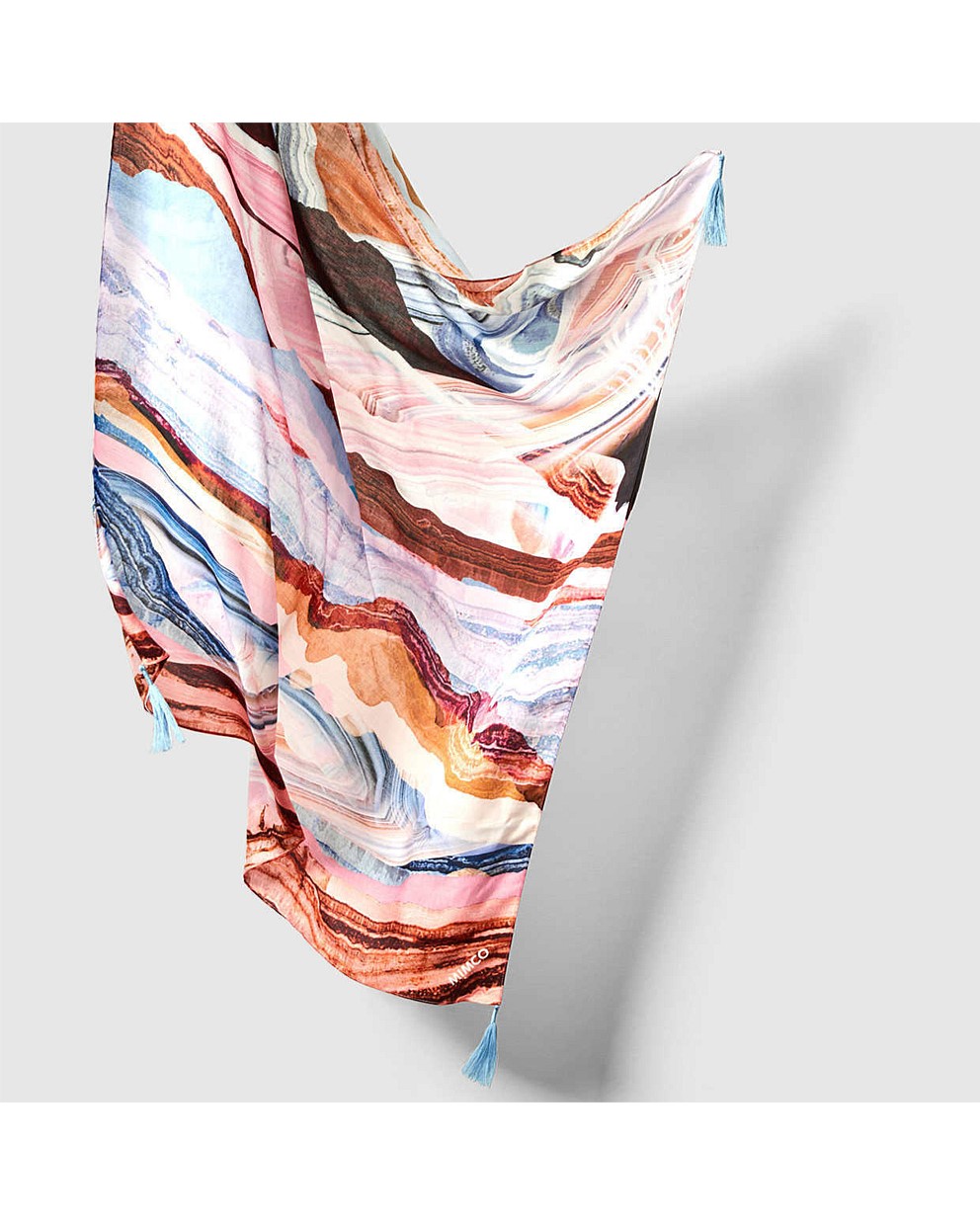 Washed Denim Earth Gazer Scarf - Scarves | Mimco