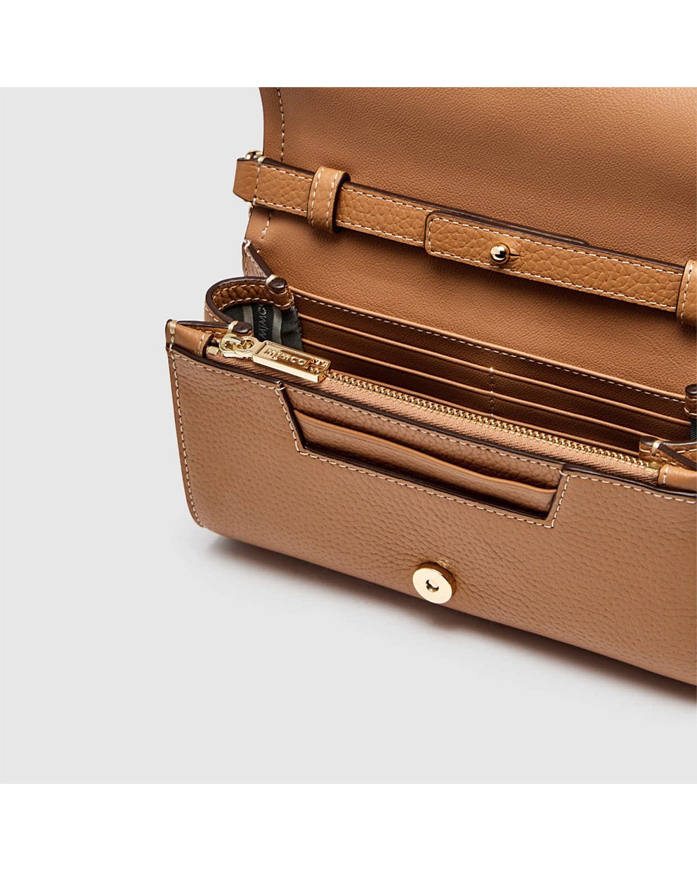 Natural Caramel Curl Cross Body Wallet - Crossbody Bags | Mimco