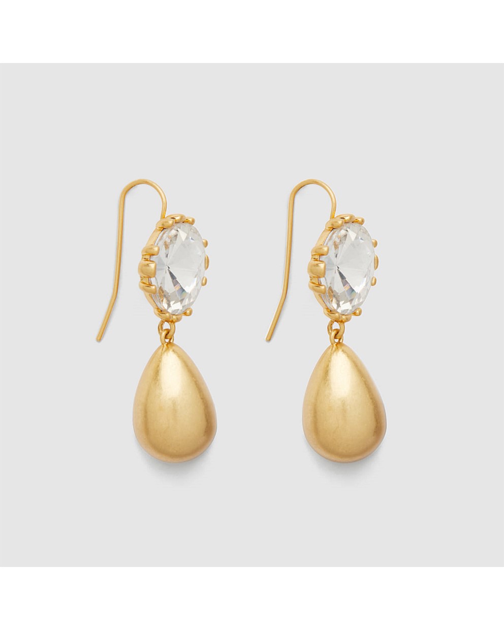 Worn Gold Curio Thread Hook Earrings - Drop Earrings | Mimco