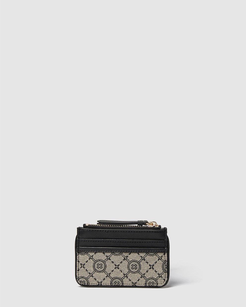 Black Light Gold Mim-Gram Credit Card Holder - Card Holders | Mimco