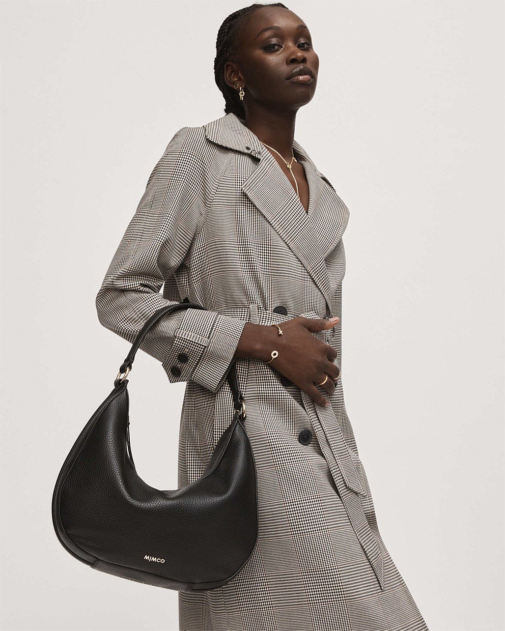 Black Light Gold Luna Crescent Bag - Bags | Mimco