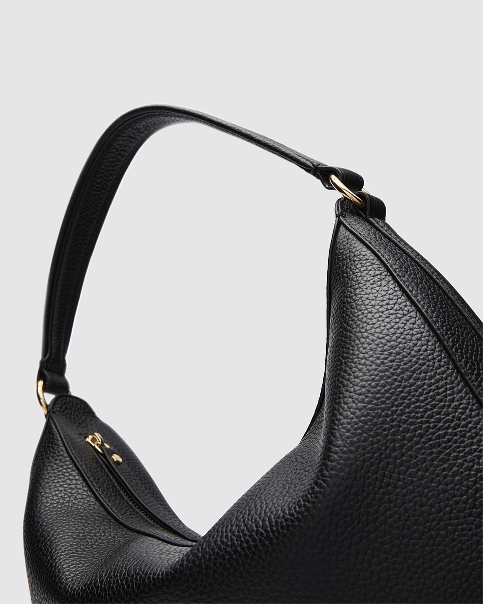 Black Light Gold Luna Crescent Bag - Bags | Mimco