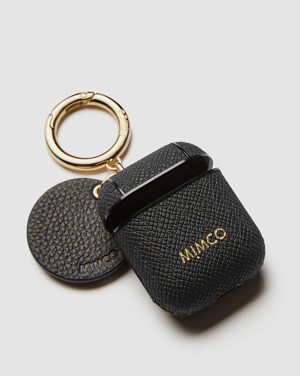 Black Light Gold Mimpod Airpod Keyring Case - Bags Charms | Mimco