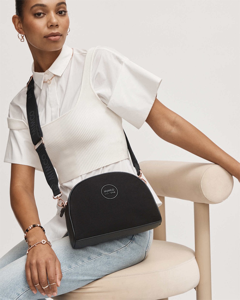 Black Rose Gold Est. 96 Crossbody Bag - Crossbody Bags | Mimco