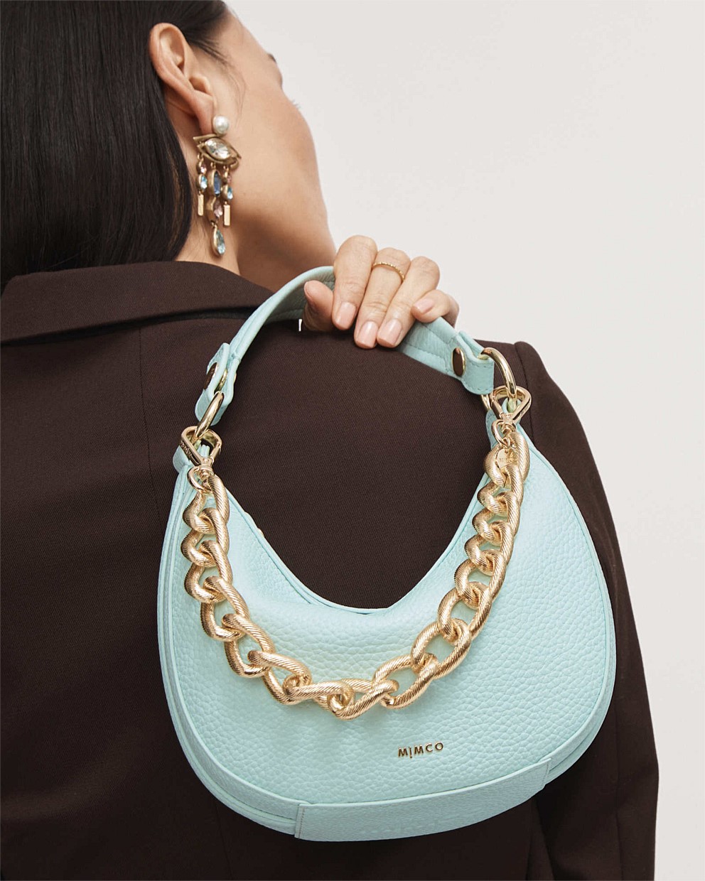 Turquoise Luna Mini Crescent Bag - Bags | Mimco