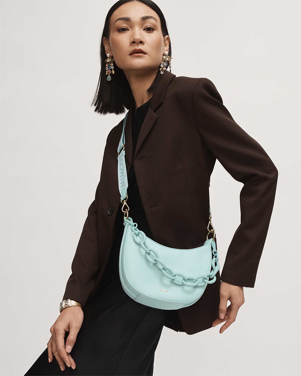 Turquoise Luna Mini Crescent Bag - Bags | Mimco