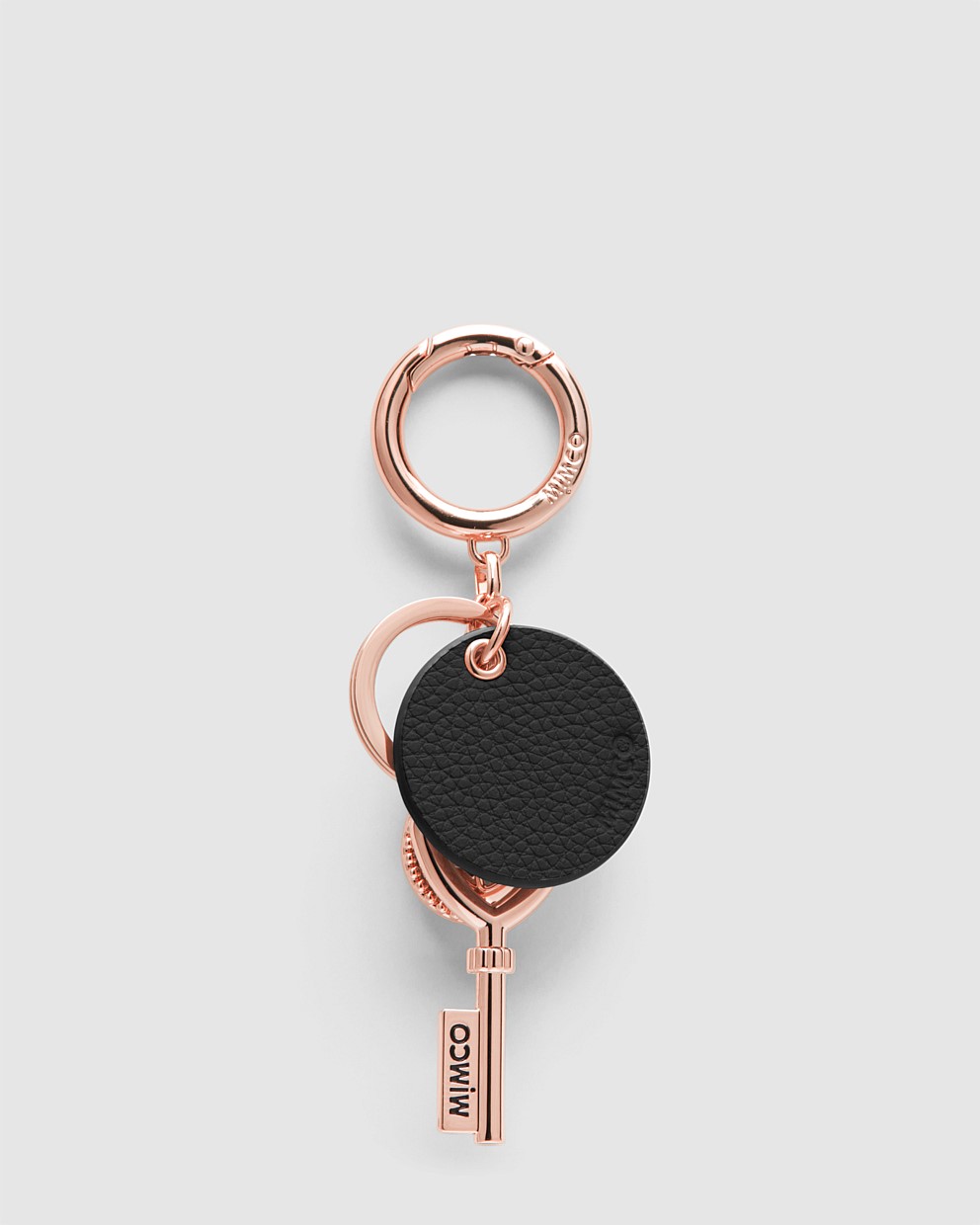 Black Rose Gold Key To Mim Heart Keyring - Bags Charms | Mimco