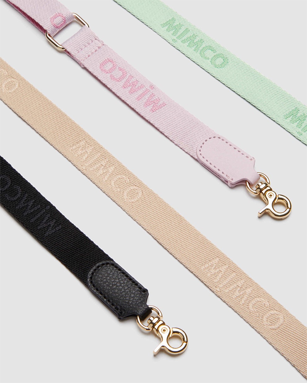 Black Light Gold Tech Webbing Bag Strap - Crossbody Bag Straps | Mimco