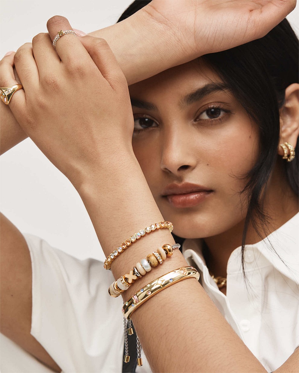 Gold Silver Ember Bracelet - Bracelets & Bangles | Mimco
