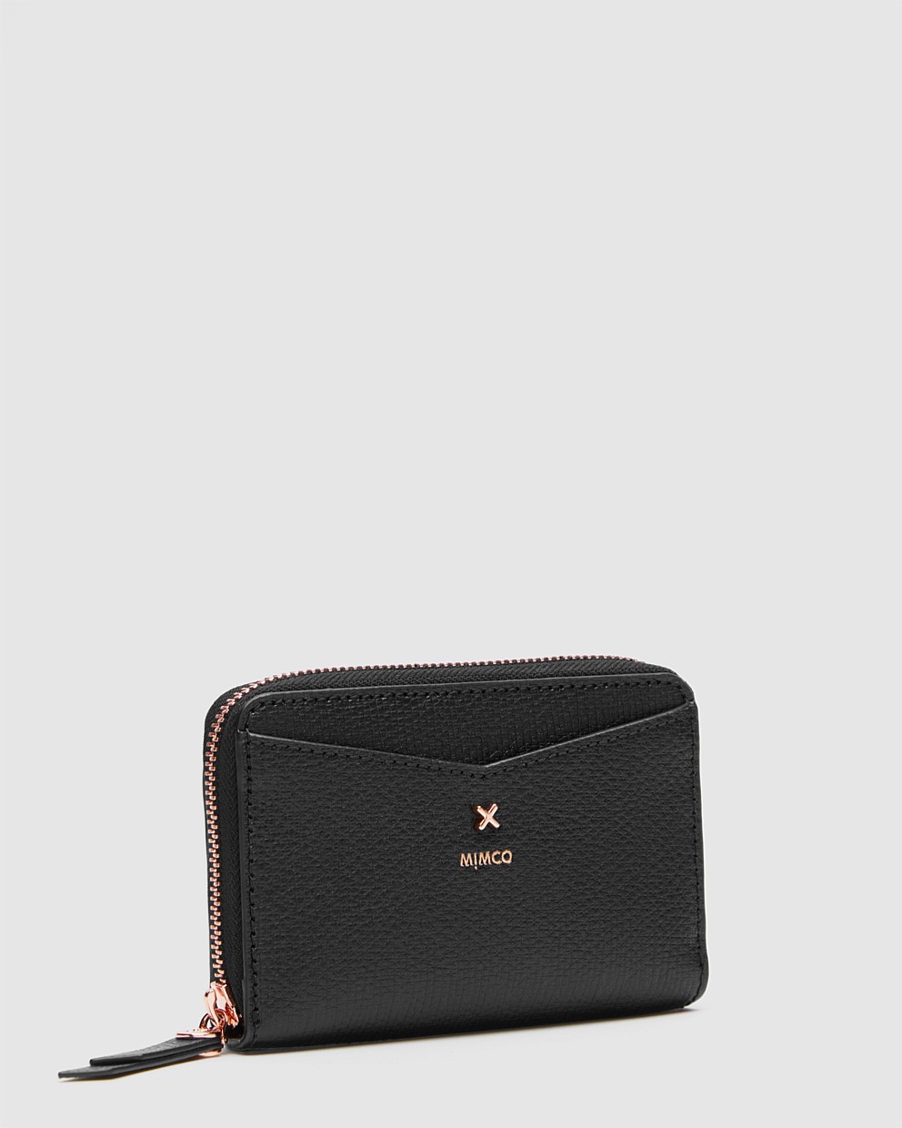 Black Rose Gold D-Vine Medium Wallet - Wallets | Mimco