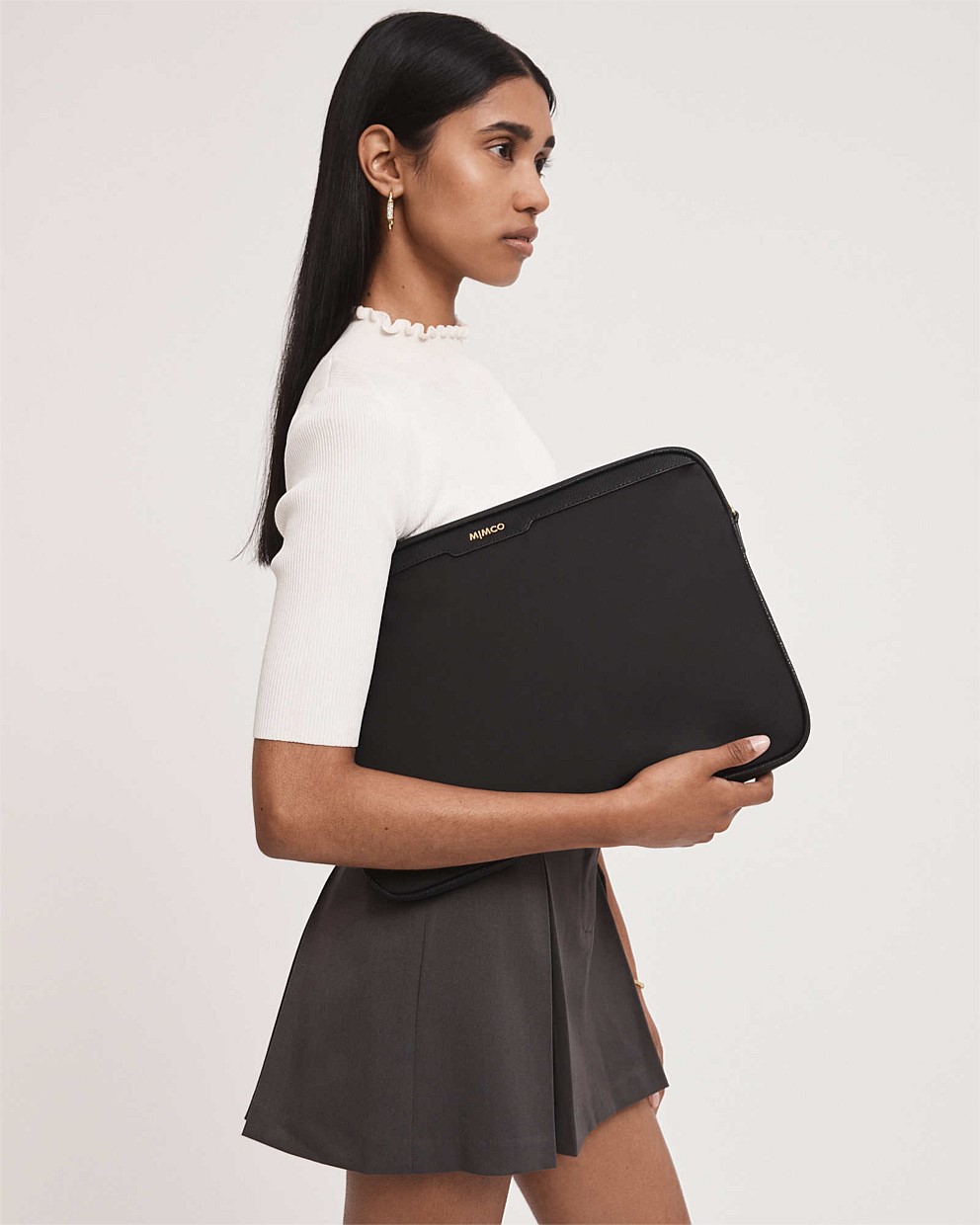 Black Light Gold Classico Laptop Bag - Crossbody Bags | Mimco