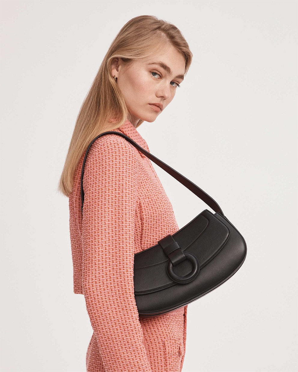 Black Gunmetal Mod Shoulder Bag - Shoulder & Hobo Bags | Mimco