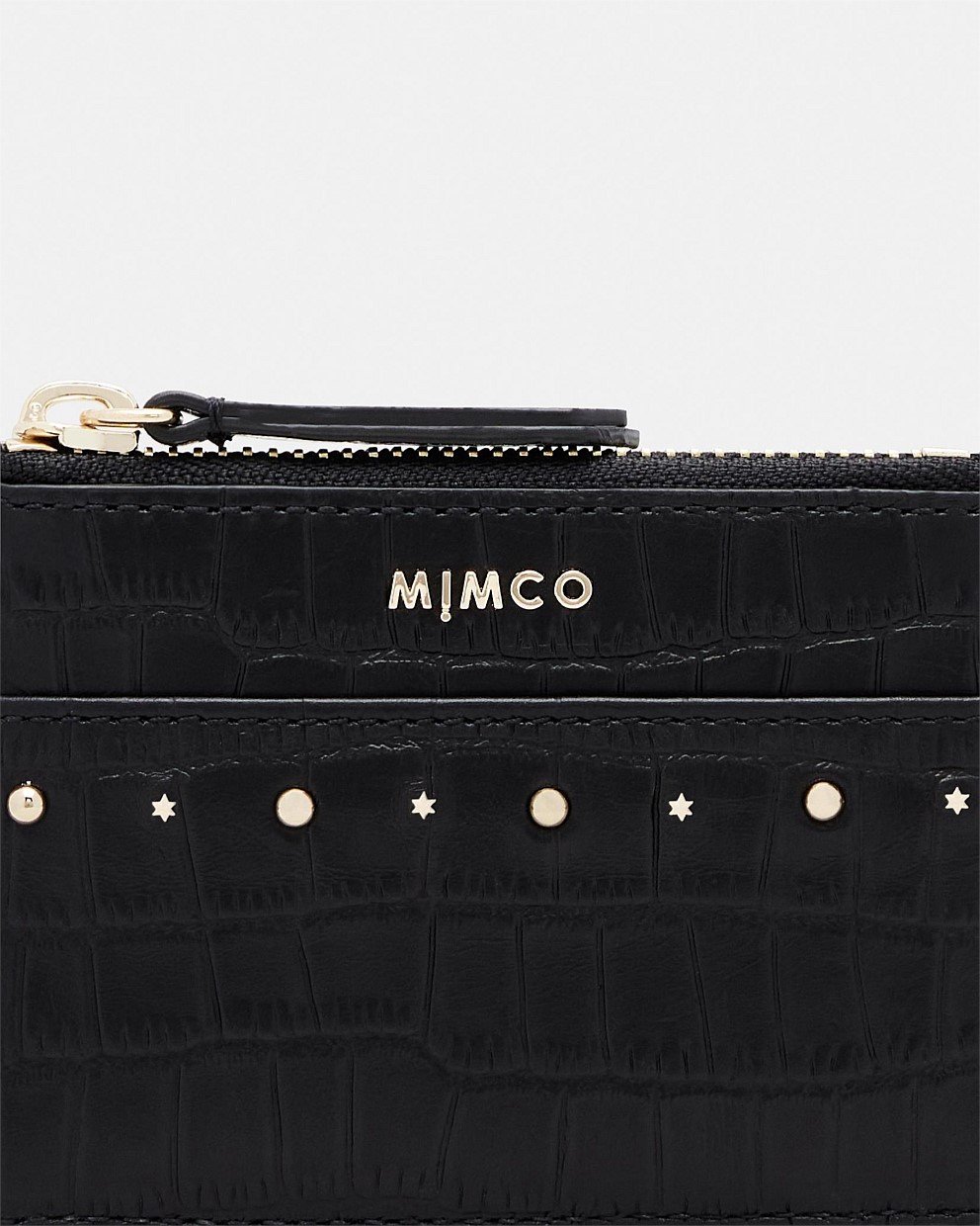 Black Light Gold Ziggy Credit Card Duo Wallet - Card Holders | Mimco