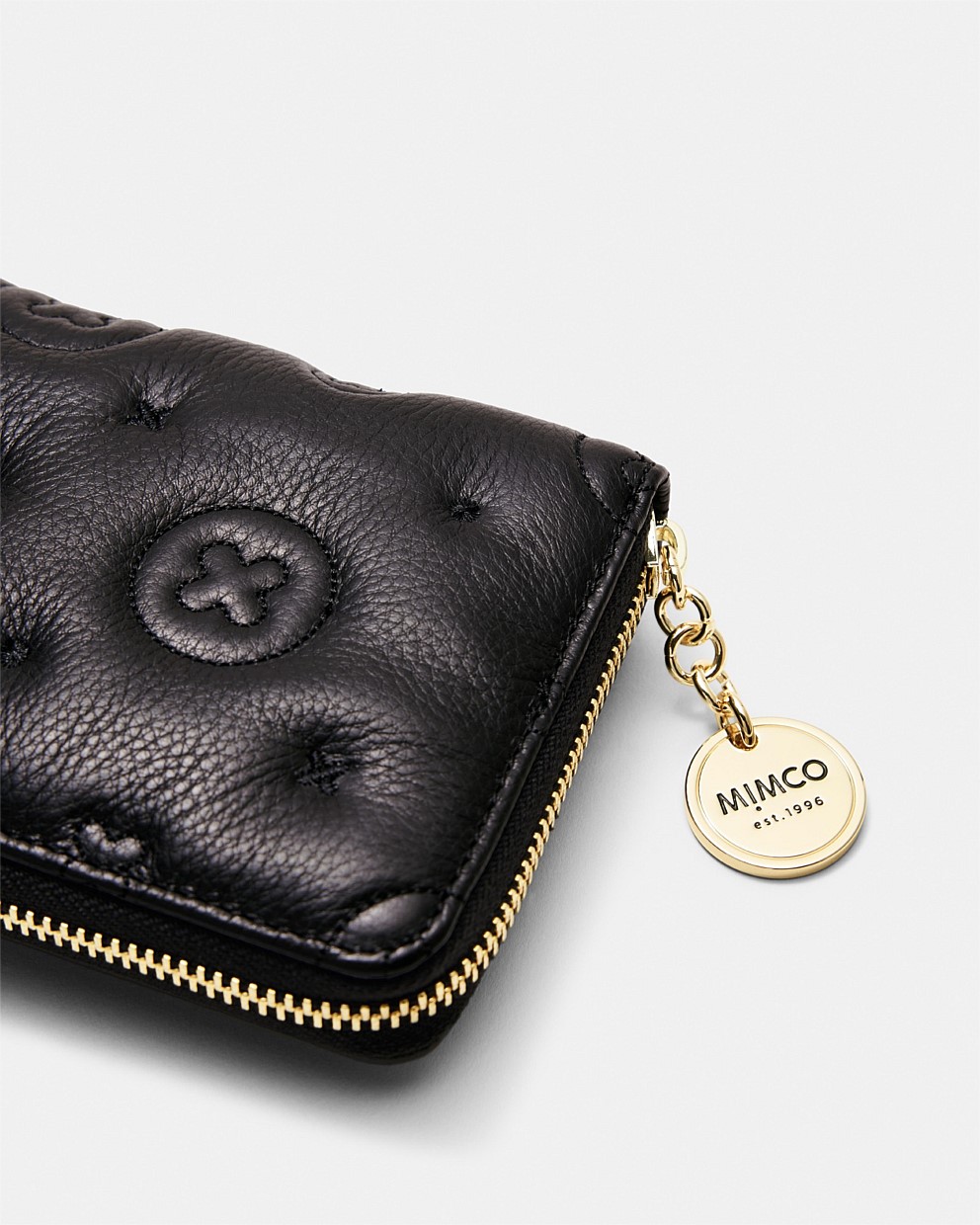 Black Flashback Leather Large Wallet - Wallets | Mimco