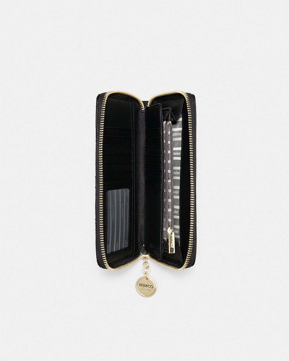 Black Flashback Leather Large Wallet - Wallets | Mimco