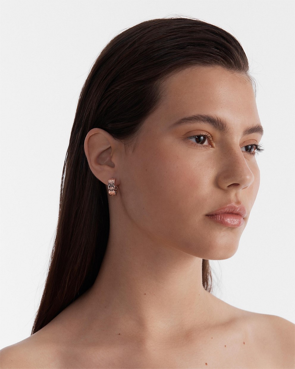 Rose Gold Cipher Hoop Earrings - Hoop Earrings | Mimco