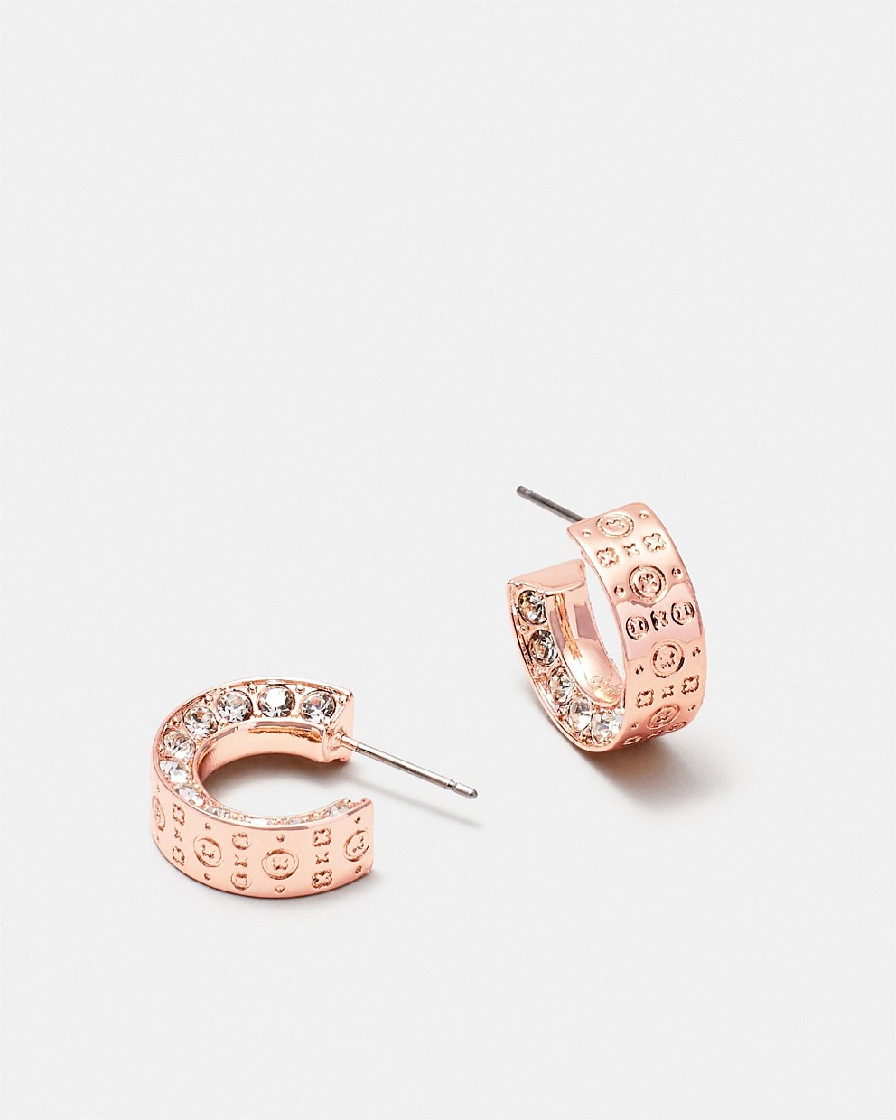 Rose Gold Cipher Hoop Earrings - Hoop Earrings | Mimco